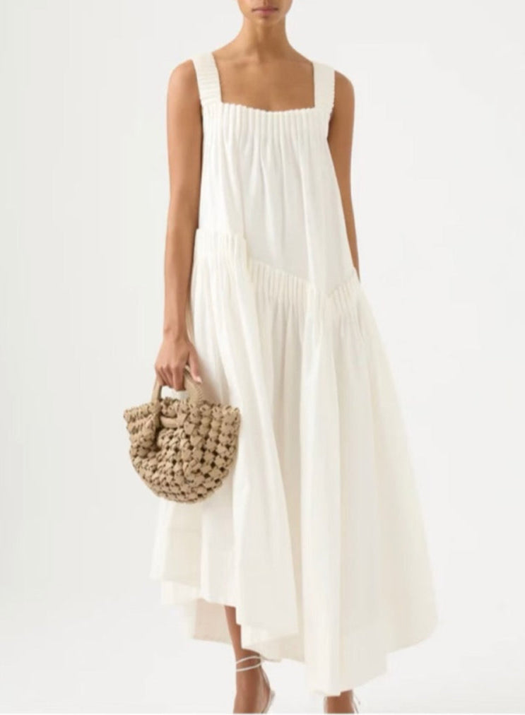 White Tiered Tent Dress – VESTIDO