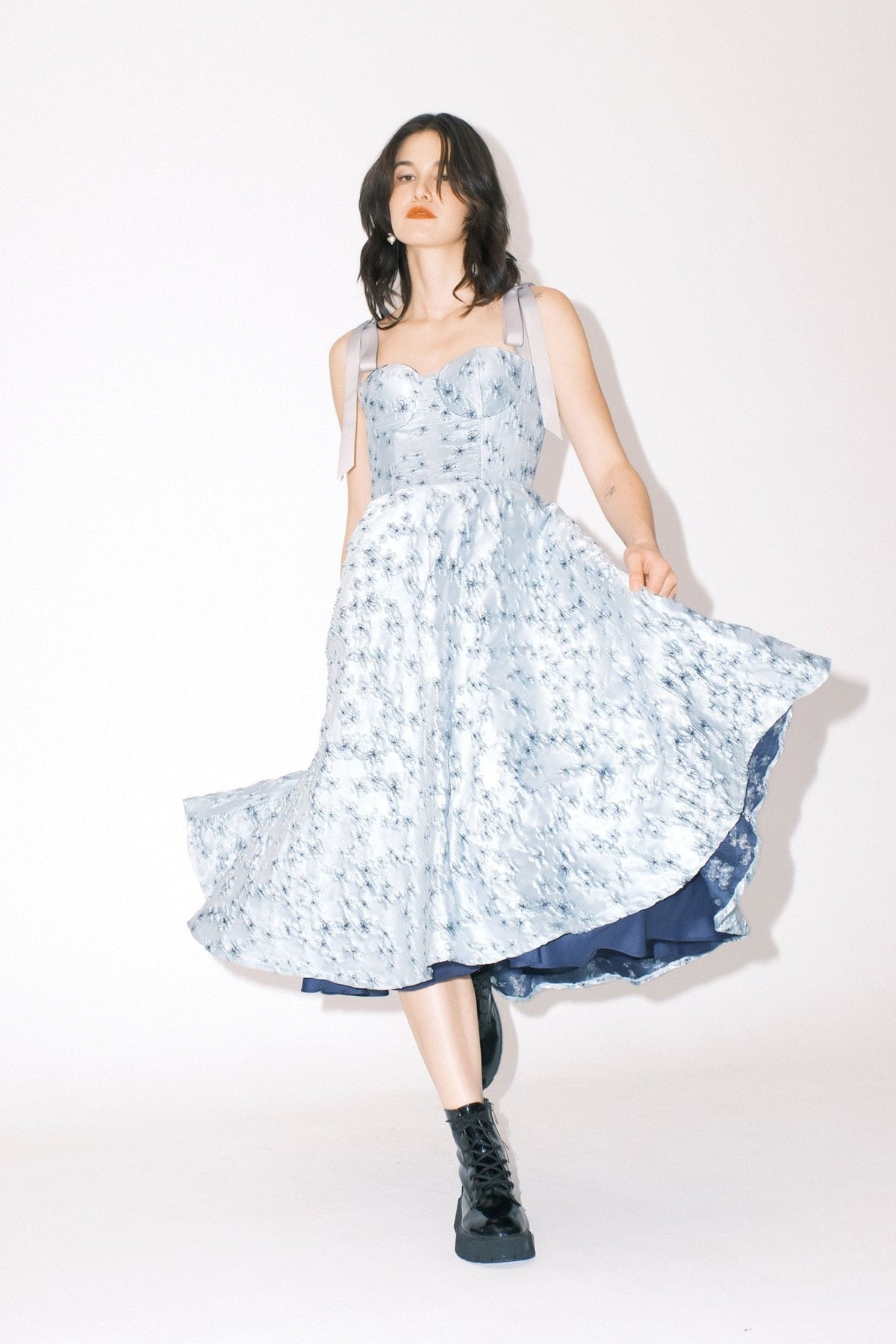 Muted Blue Milana Dress – VESTIDO