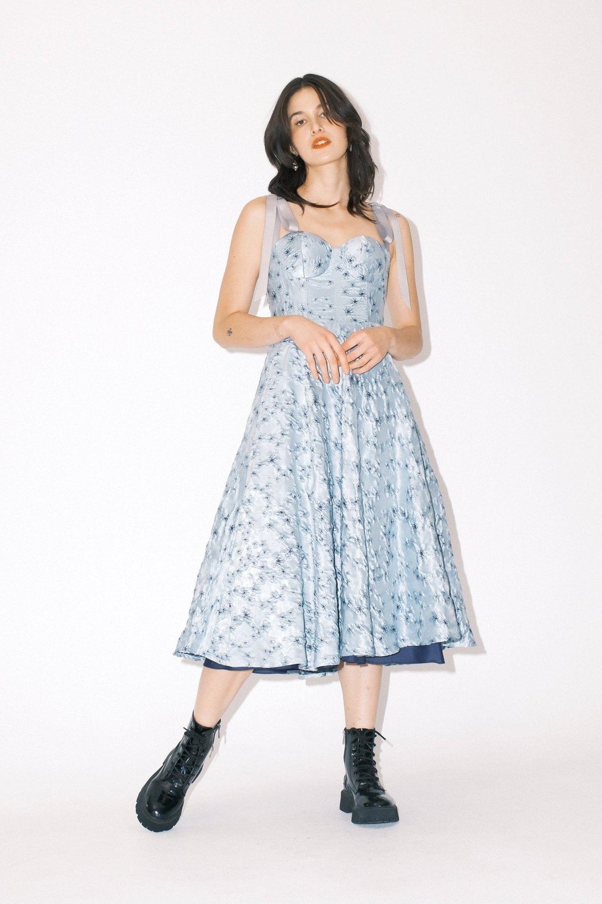 Muted Blue Milana Dress – VESTIDO