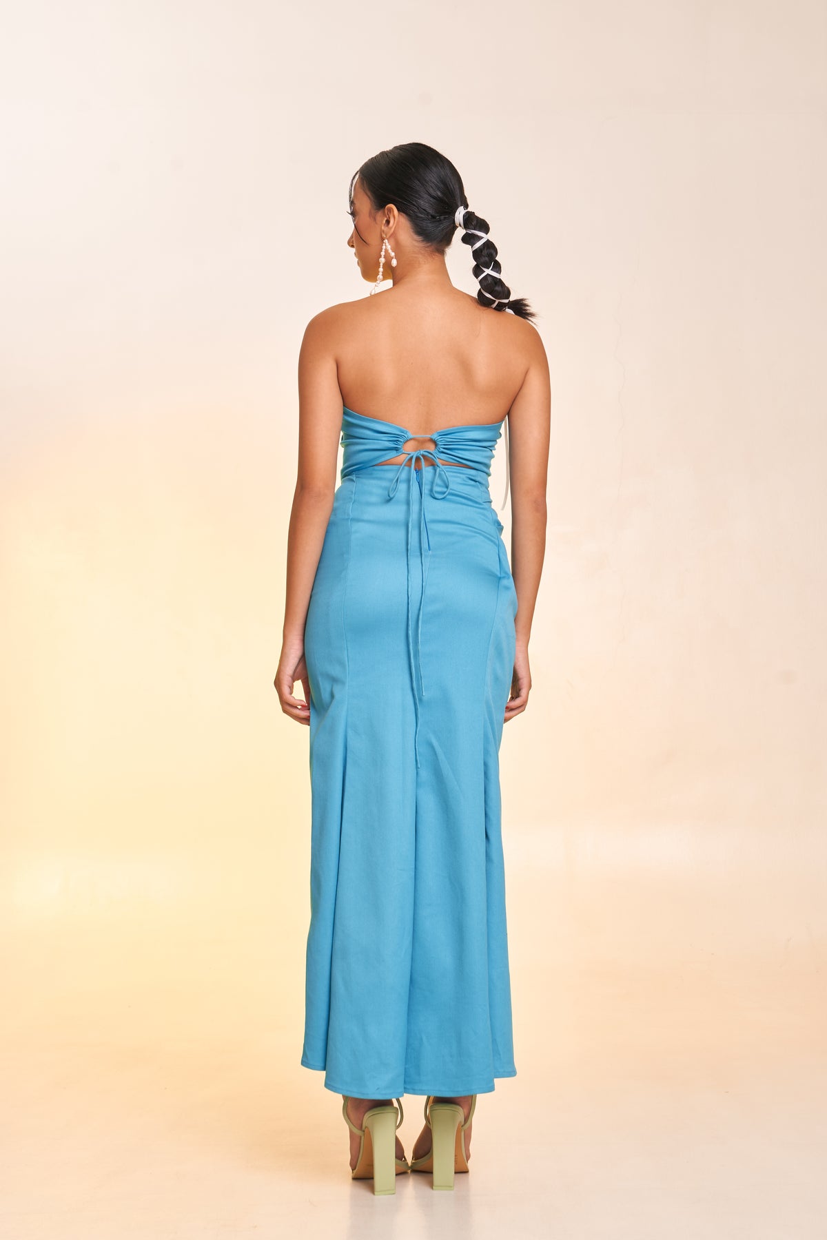 Aqua Blue Tube Dress | VESTIDO