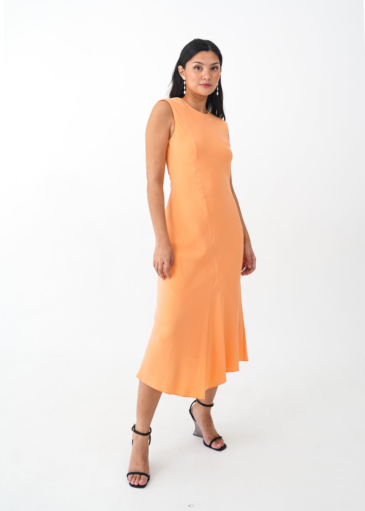 Light Orange Backless Dress – VESTIDO