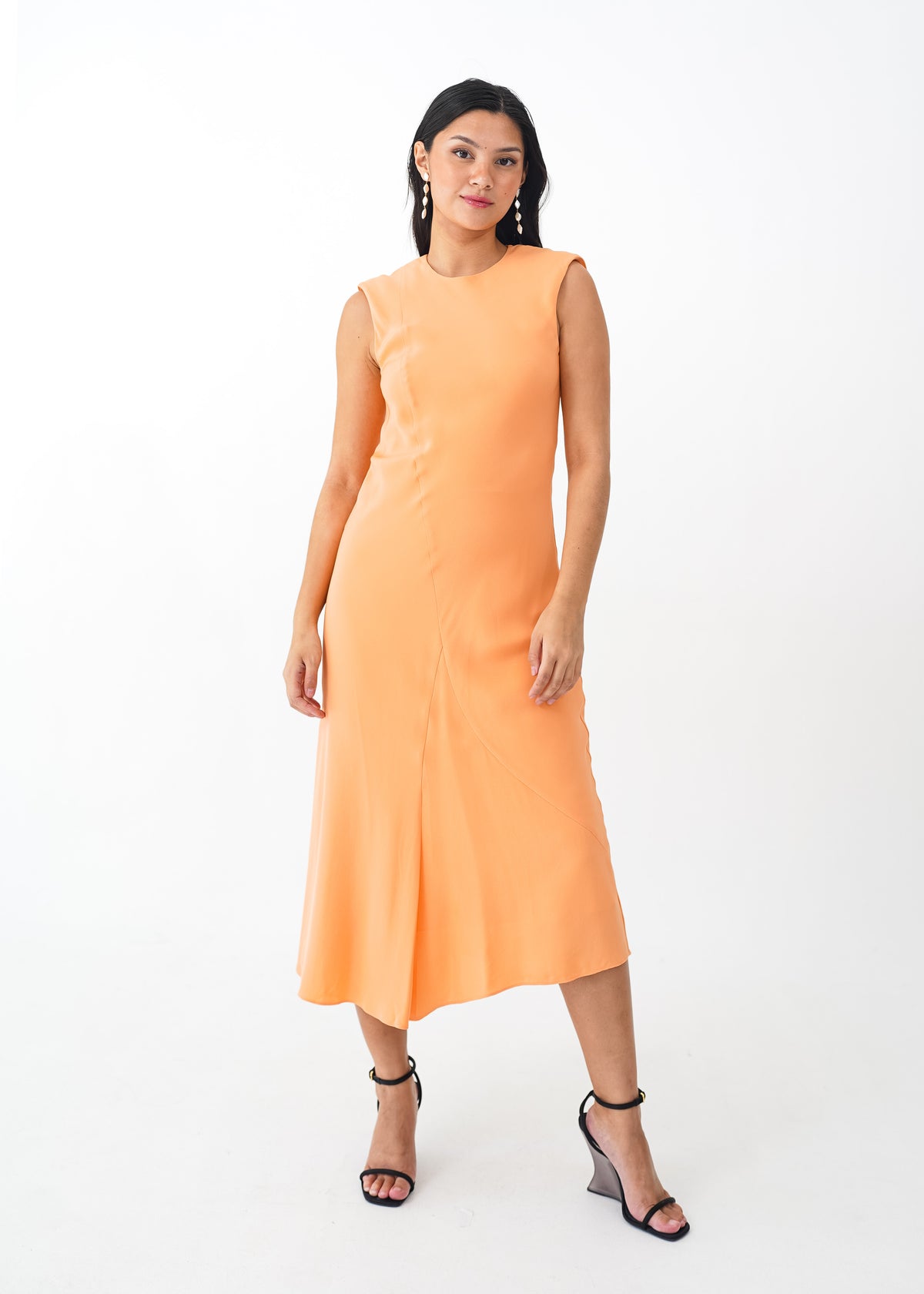 Light Orange Backless Dress – VESTIDO