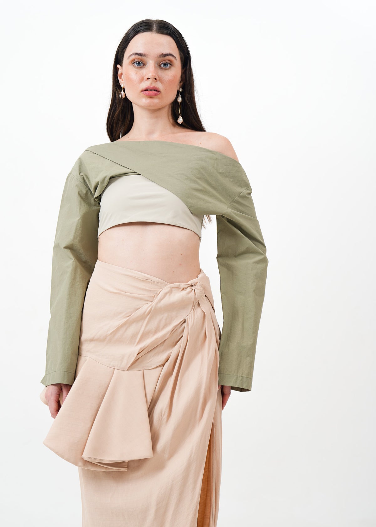 Green Off-Shoulder Top – VESTIDO