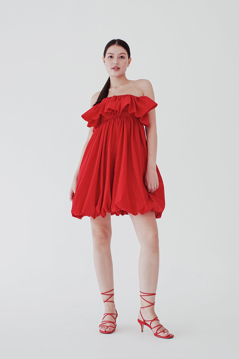 Red Bubble Dress | VESTIDO