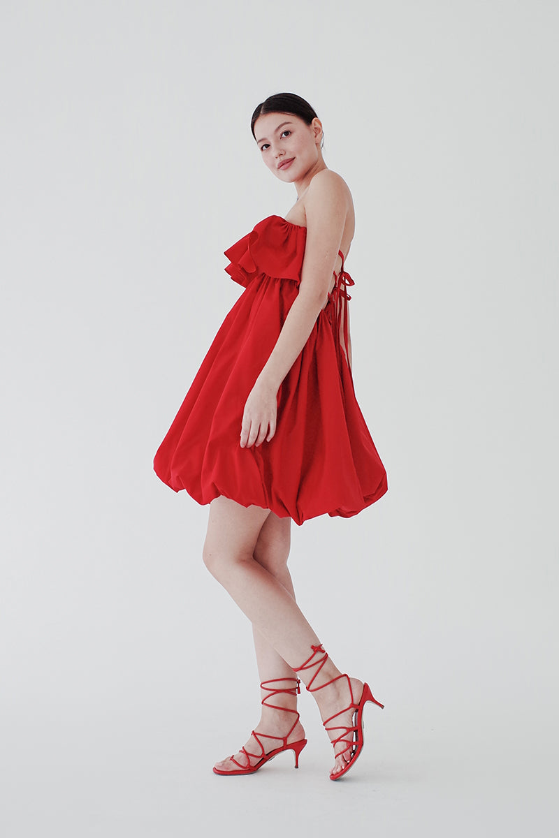 Red Bubble Dress | VESTIDO